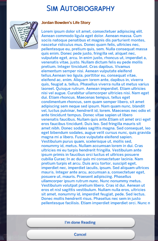 Memory Panel: a Sims 4 Mod for Lifelong Memories – Lumpinou's Sims 4 mods