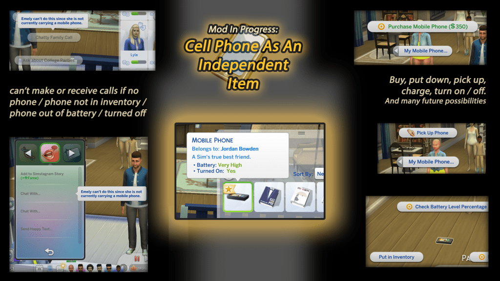 Sims 4 Mod – Functional Mobile Phone: Turns Sims' phones into an ...